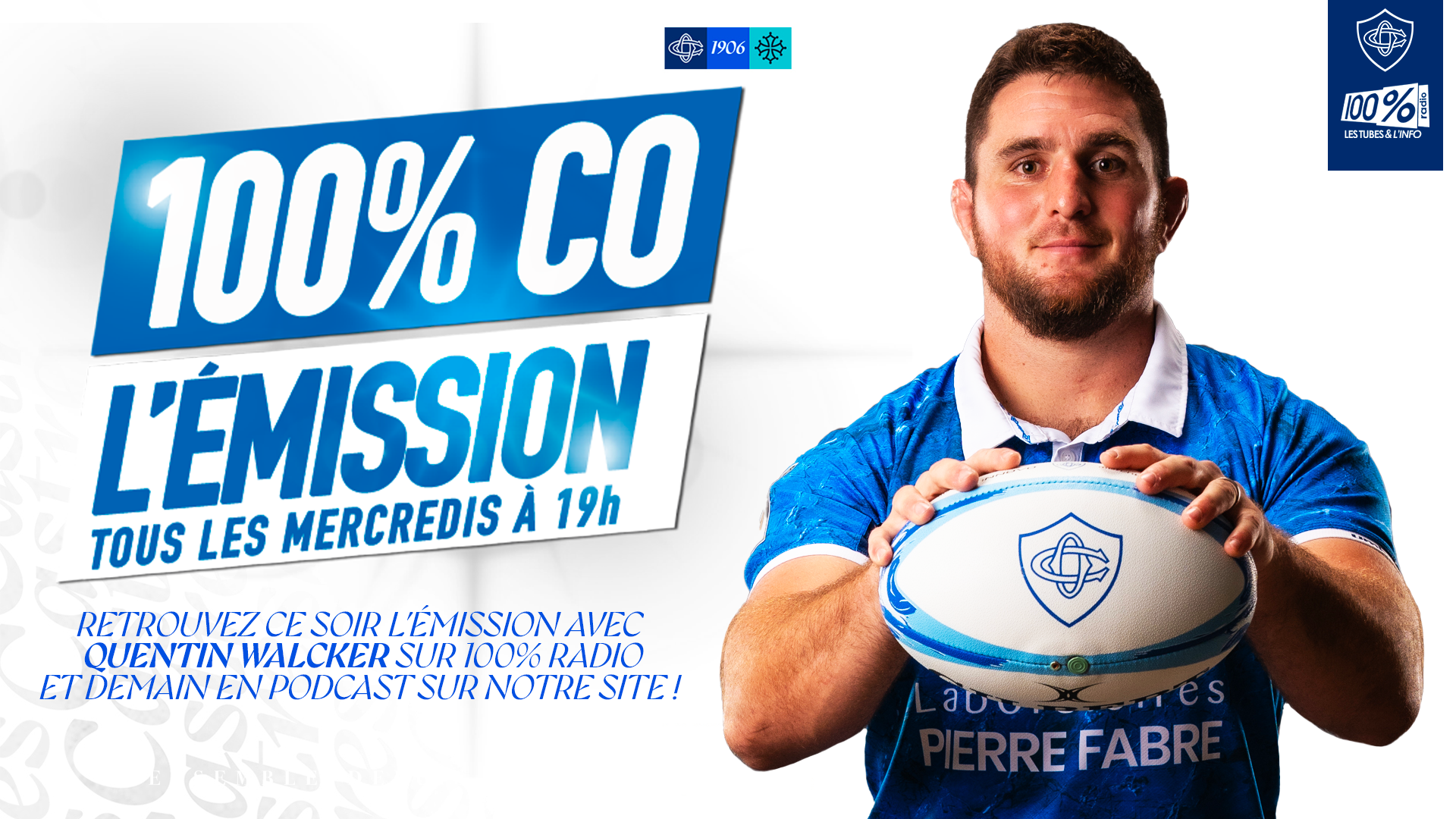 Quentin Walcker invité de 100% CO - Castres Olympique - Club de rugby ...
